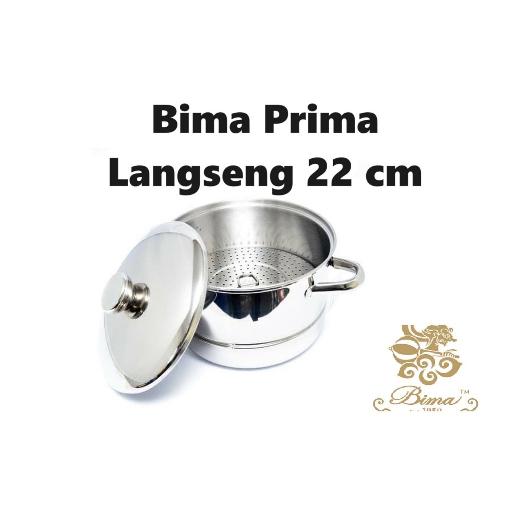Jual Bima Panci Serbaguna 22 cm Prima / Steamer Stainless | Shopee ...