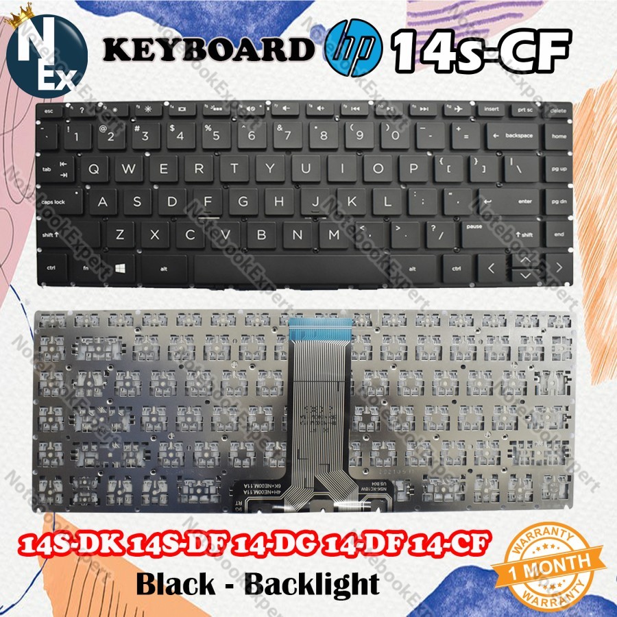 Jual Keyboard HP 14s-CF 14S-DK 14S-DF 14-DG 14-DF 14-CF Black ...