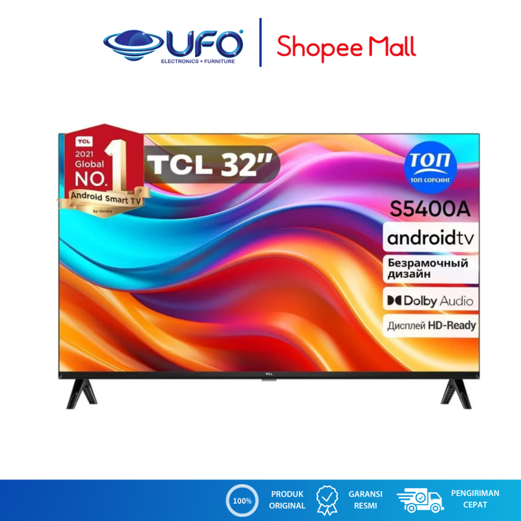 Jual TCL 32 Inch Smart TV Android Bluetooth Full HD L32S5400A | Shopee Indonesia