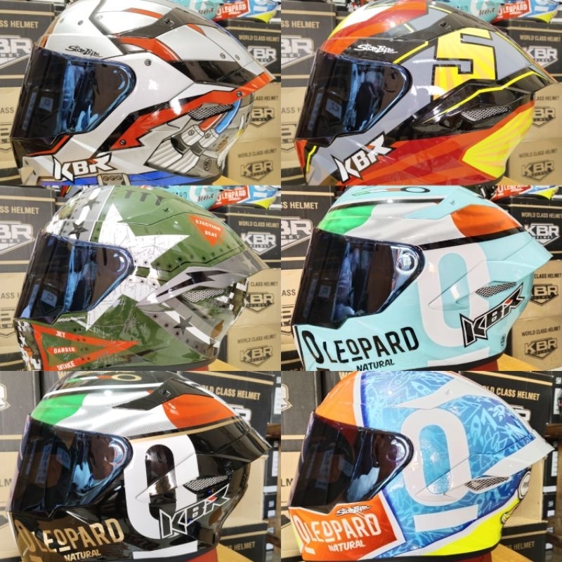 Jual HELM FULL FACE KBR TTC MOTIF ALL VARIAN (STANDAR KACA IRIDIUM BLUE ...