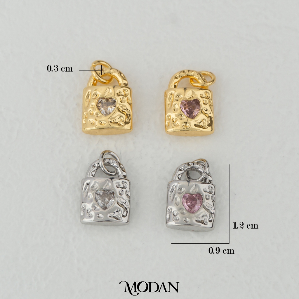 Jual Modan - Bold Statement Lock and Key Charm Collection Liontin Kunci ...