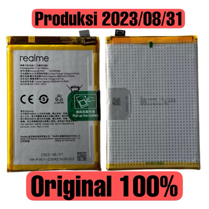 Jual baterai battery BLP951 for Realme 10 pro plus/10pro plus/10 pro+ ...