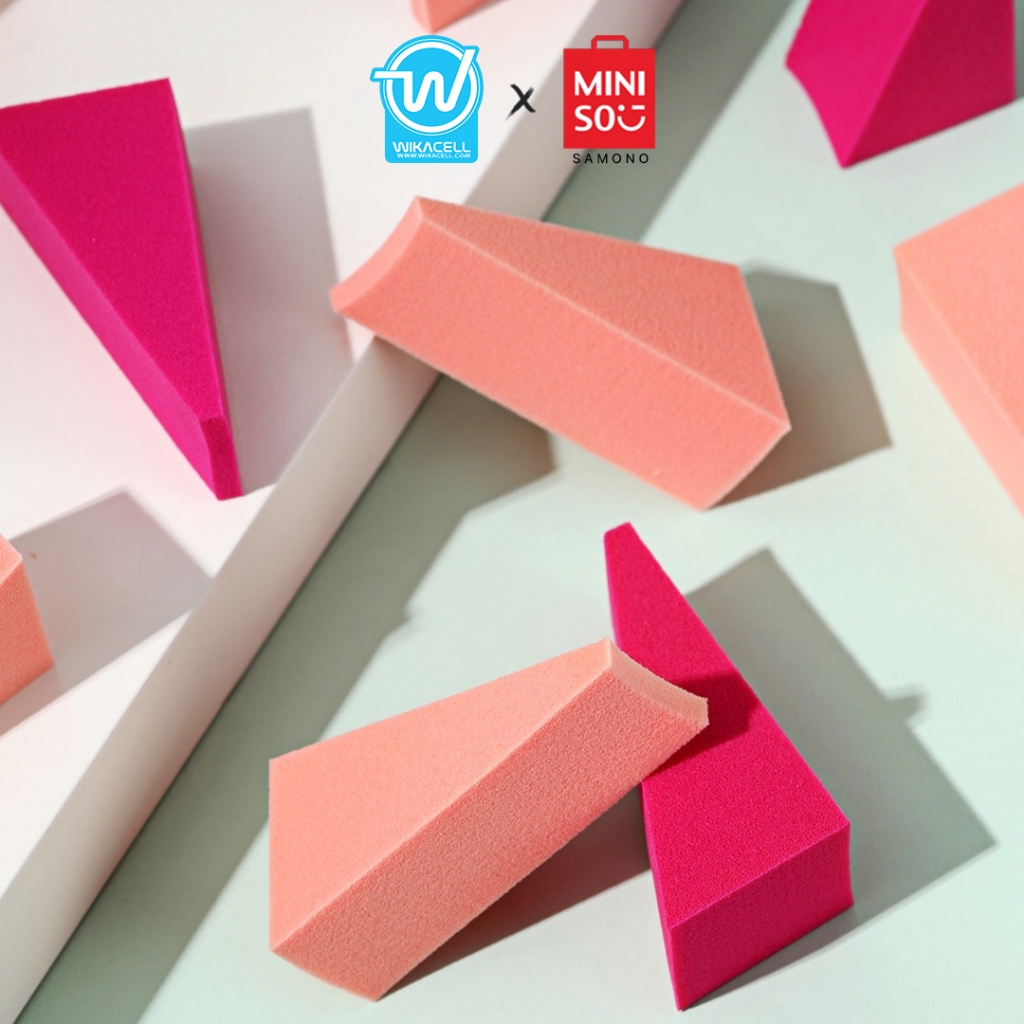 Jual Miniso Powder Puffs Triangle Shape/Spons Makeup 20Pcs - Purple ...