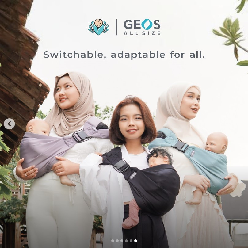 Jual Gendongan Bayi GEOS Adjustable Mshape Mudah Dipakai | Shopee Indonesia