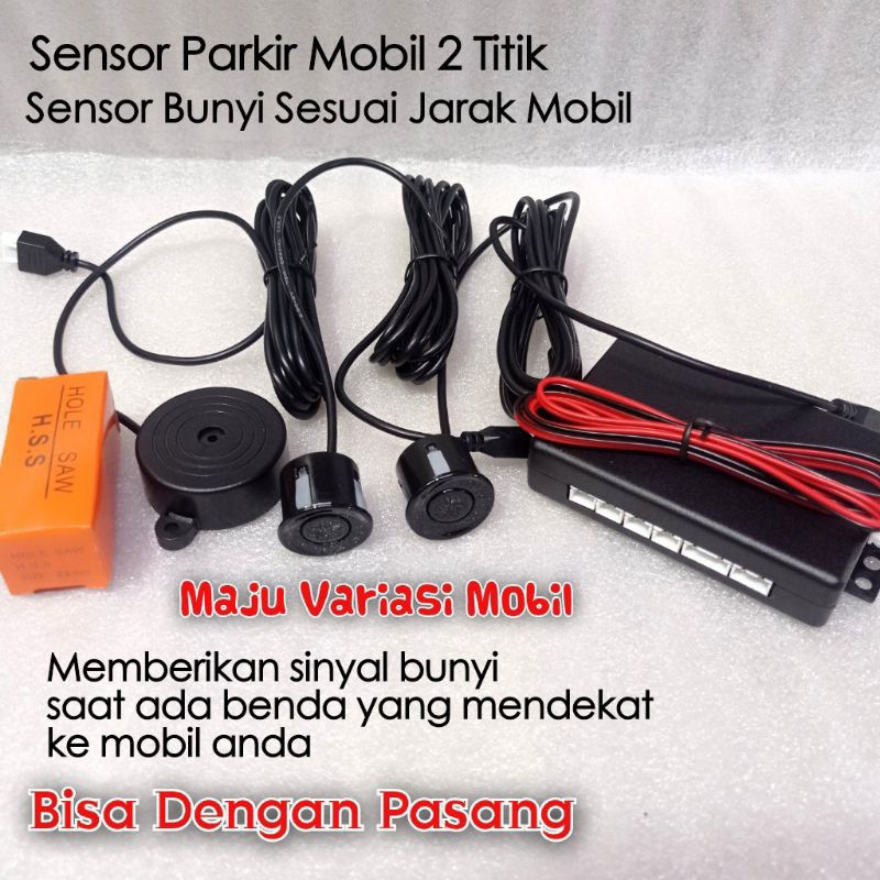 Jual Sensor Parkir Mobil 2 Titik Bunyi Beep/Sensor Mundur Mobil/Parkir ...