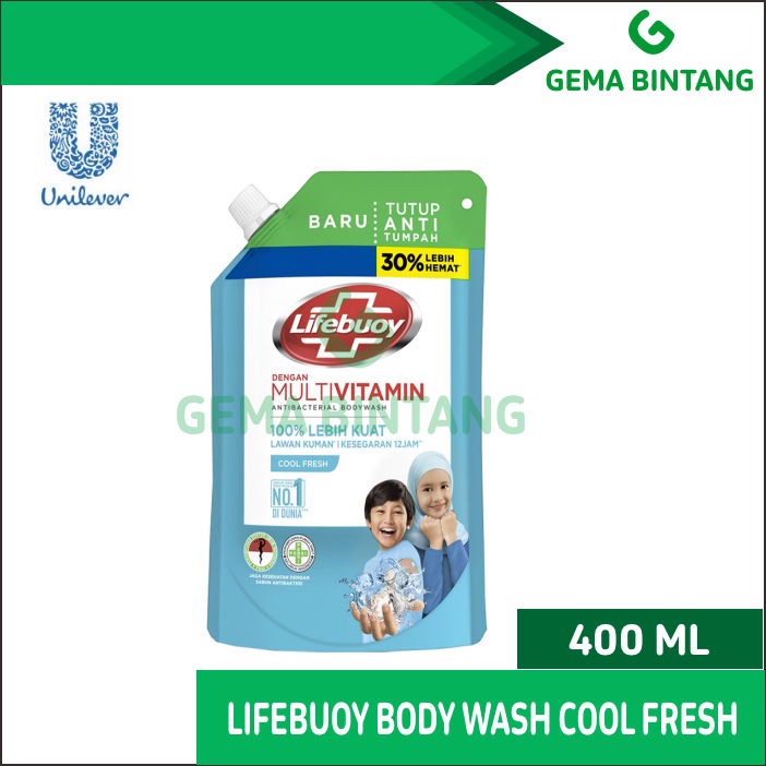 Jual LIFEBUOY BODY WASH COOL FRESH 400 ML SABUN MANDI CAIR 400ML ...