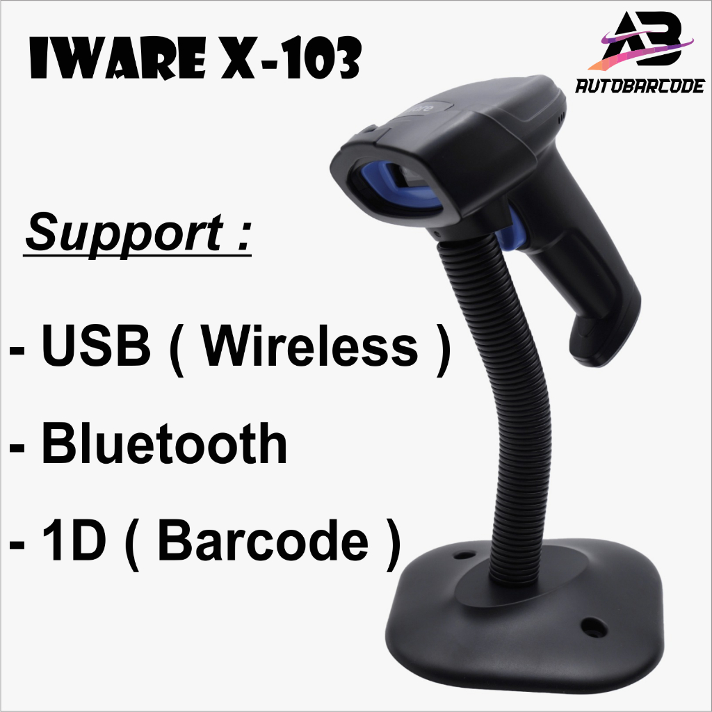 Jual Scanner Wireless Iware X-103 Bluetooth 1D Scan Barcode Minimarket ...