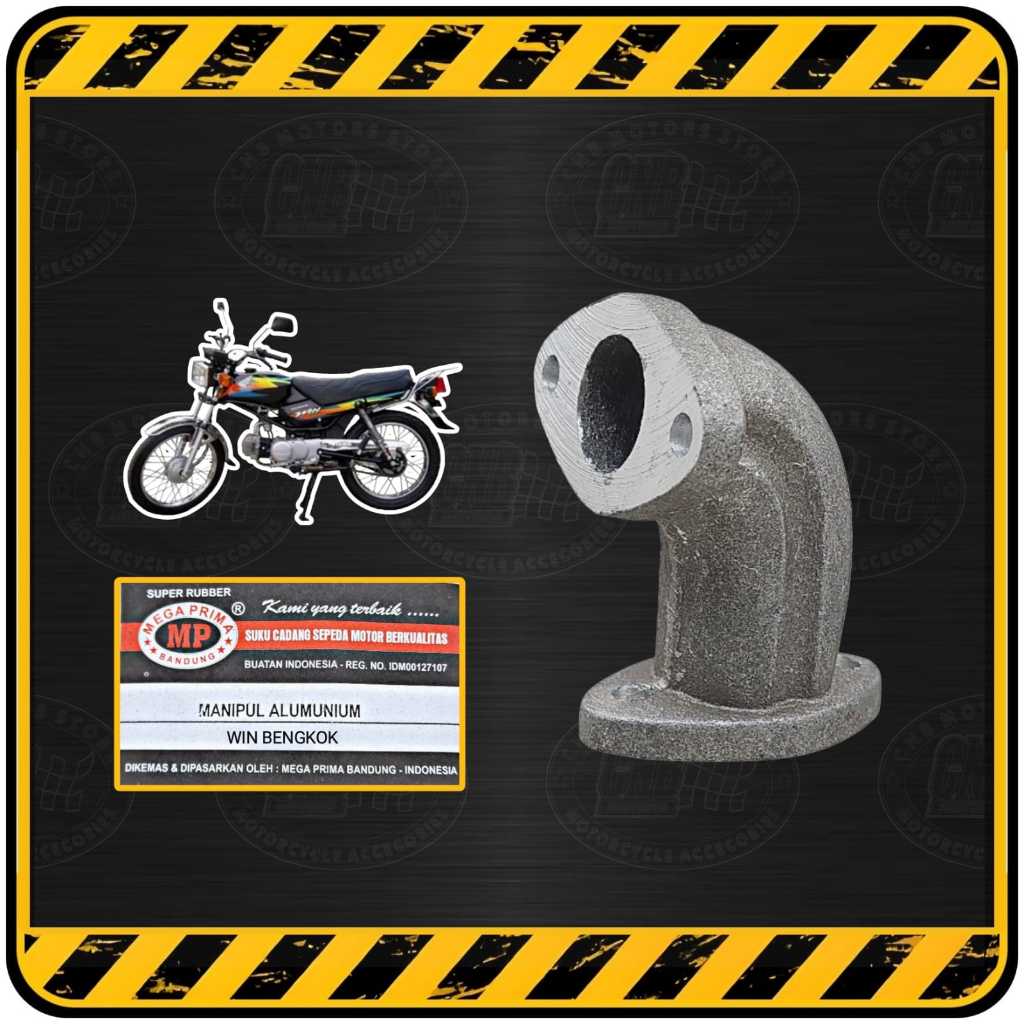 Jual Intake Manipol ( Bengkok / Miring ) Karbu Karburator Honda WIN 100 WIN100 by MEGAPRIMA ...