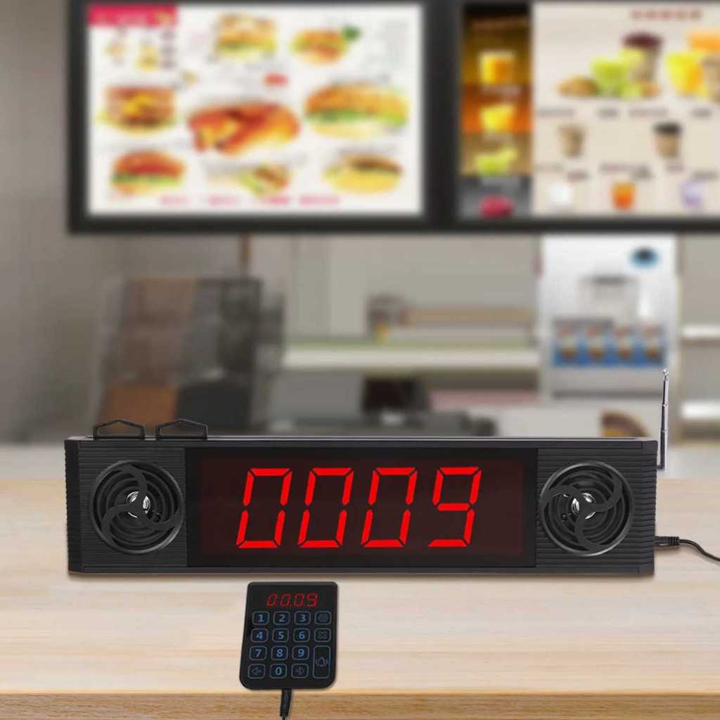 Jual Wireless Calling System LED Display Mesin Antrian Speaker 4 digit ...