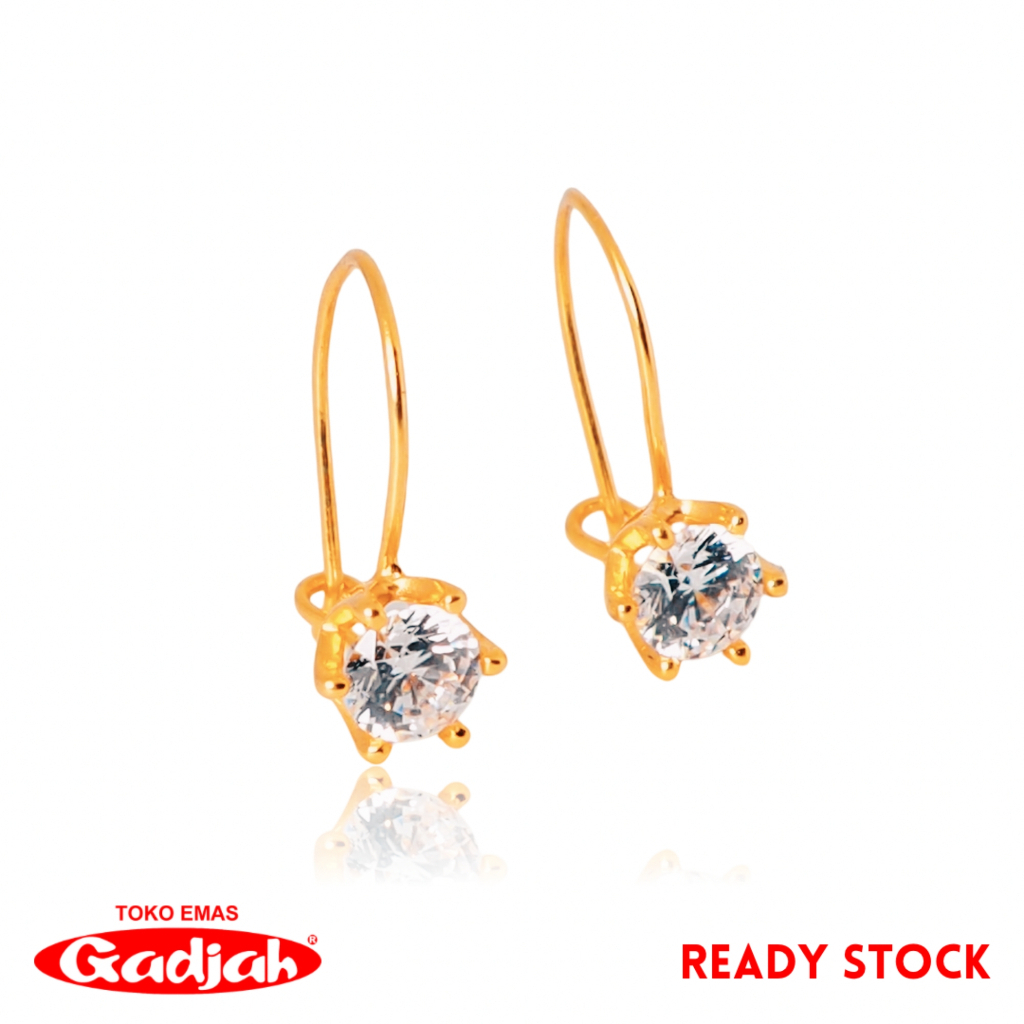 Jual Anting Emas Kawatan Solitaire Mata Putih - Toko Emas Gadjah ...