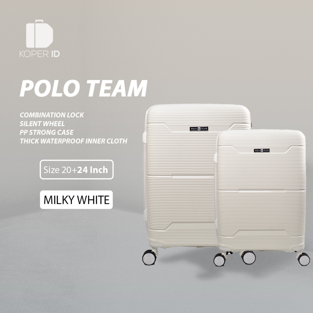 Jual Koper Hardcase Kabin PP Polo Team SET size 20 dan 24 Inch - 9909 ...