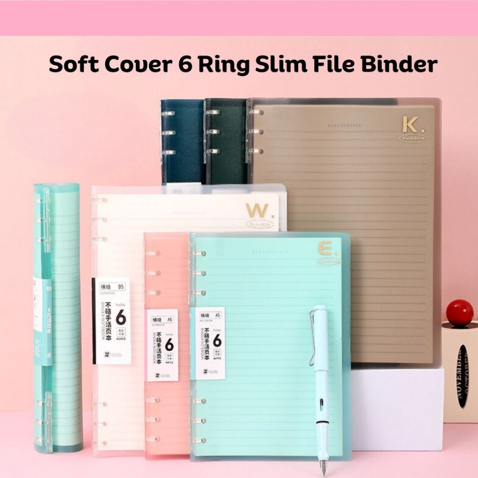 Jual Binder slim A5/B5 soft pvc cover 6 ring | Shopee Indonesia