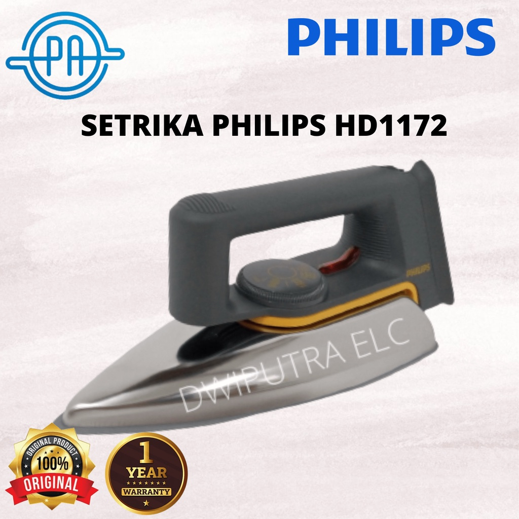 Jual SETRIKA PHILIPS HD1172 CLASSIC DRY IRON PHILIPS HD 1172 | Shopee ...