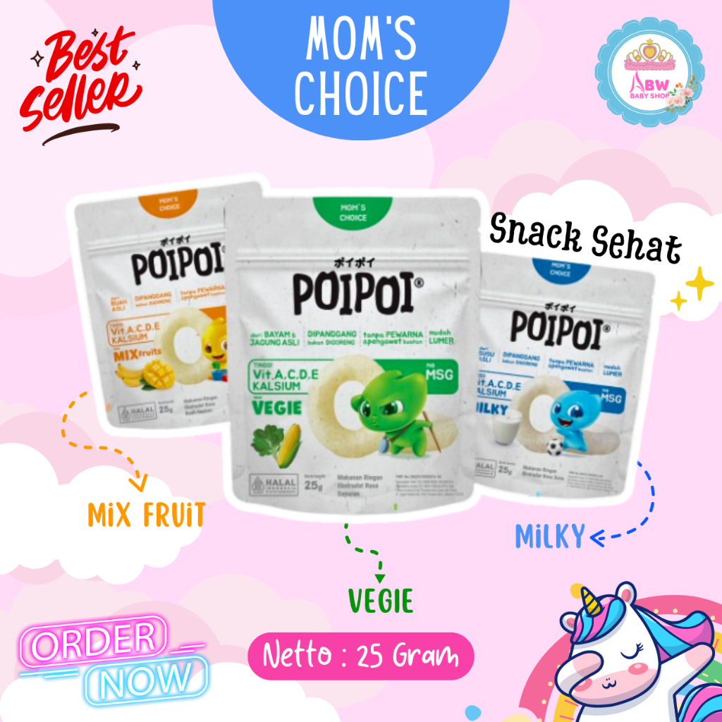 Jual MOM CHOICE POIPOI 25gr Snack All Varian Bervitamin Tanpa Pengawet ...