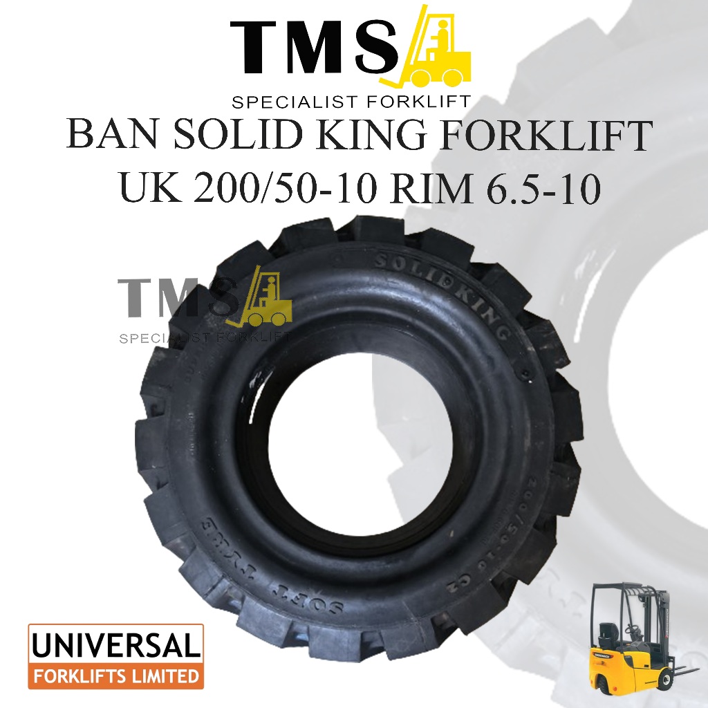 Jual BAN Forklift Solid King Solid Ban Mati 200/50-10 RIM 6.5-10 Tyre Counter Balance Parts ...