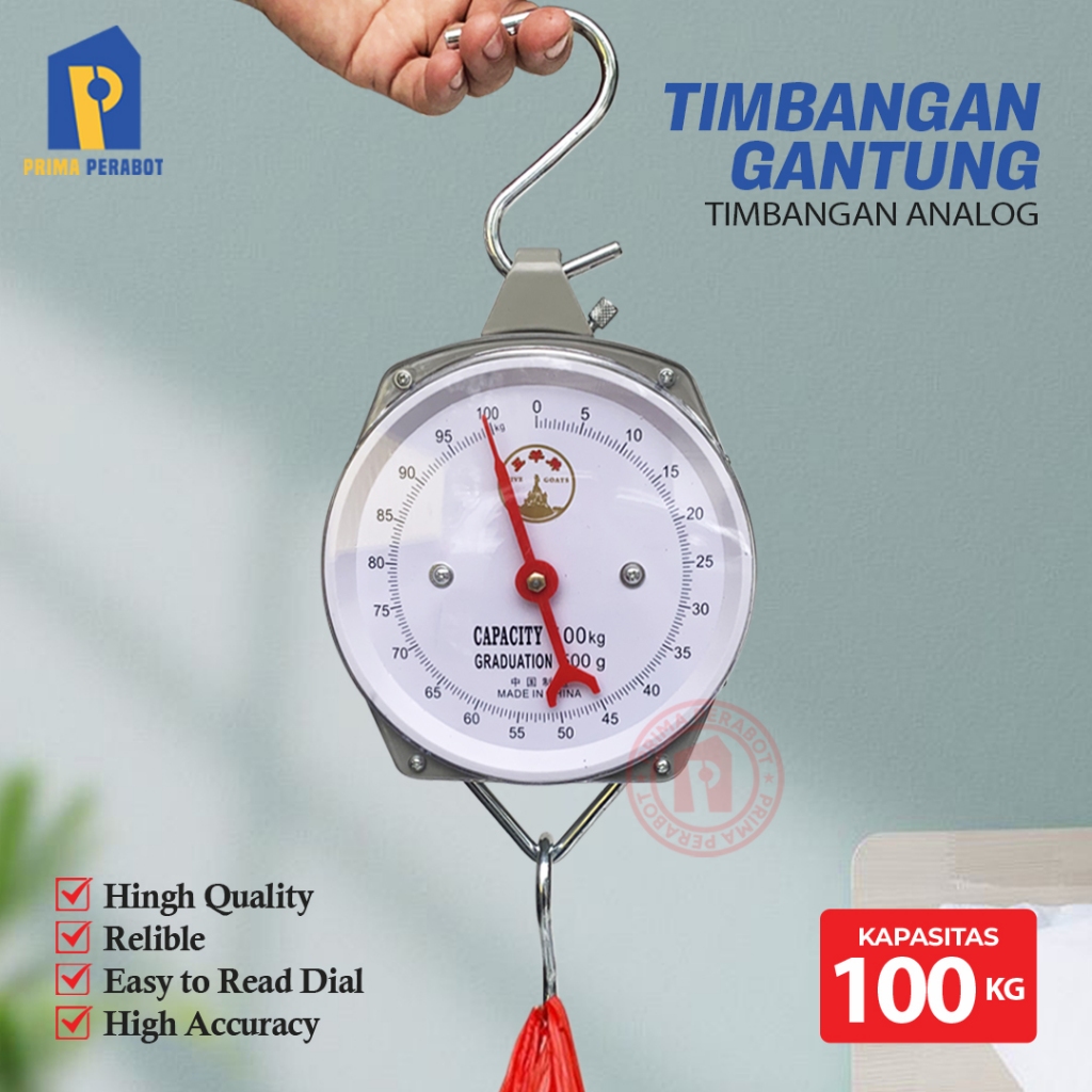 Jual Timbangan Gantung 100kg Timbangan Pasar Five Goat | Shopee Indonesia