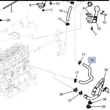 Jual Selang EGR Manifold Captiva Diesel NFL Non Facelift C100 original ...