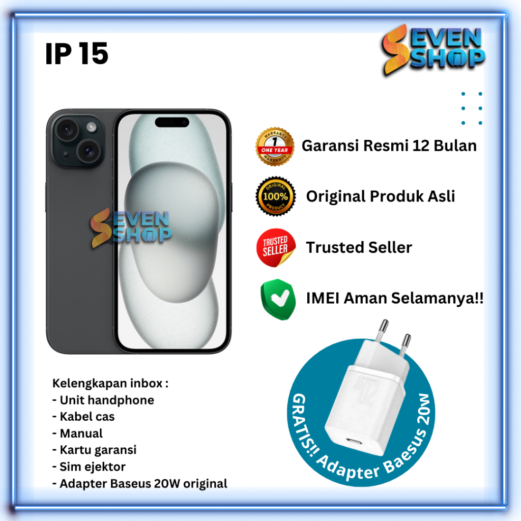 Jual iP 15 128GB 256GB PONTIANAK IP 15 Garansi 12 Bulan GARANSI RESMI ...