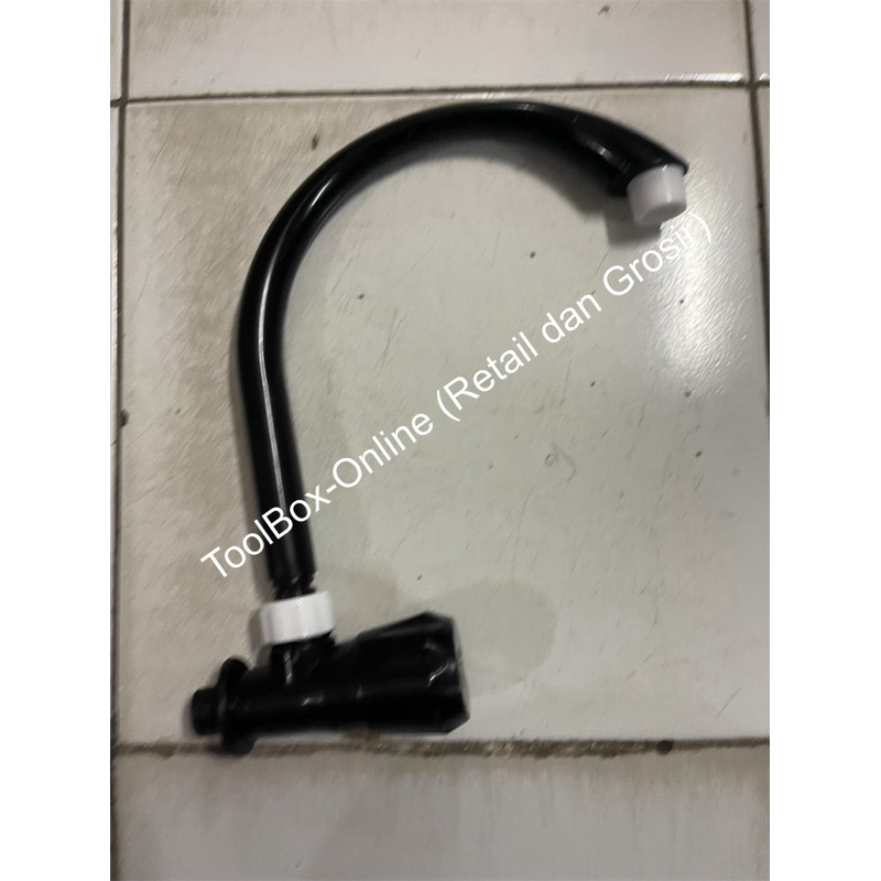 Jual Kran Angsa Kran BCP Kran Bak cuci Piring Plastik PVC Lurus Hitam ...