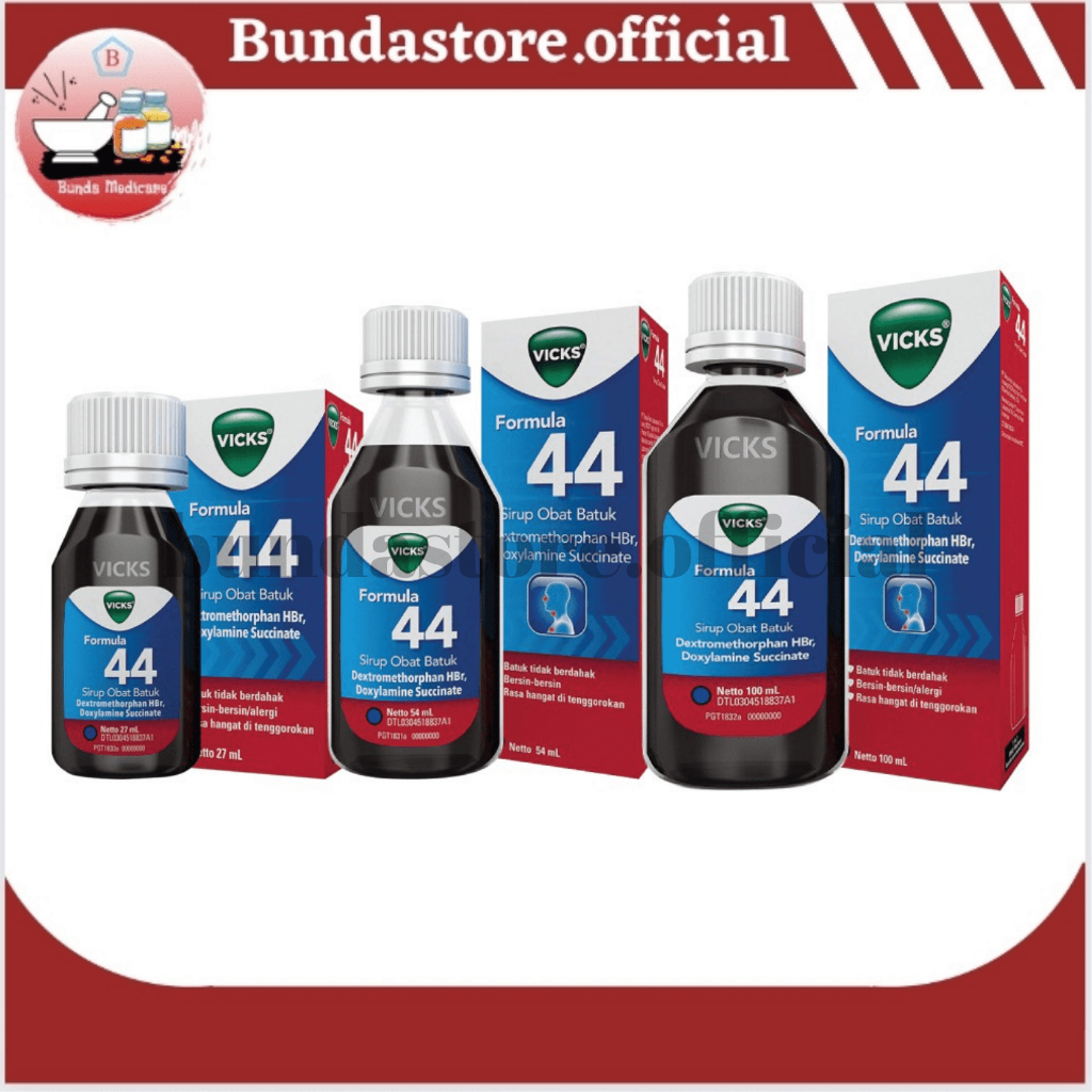 Jual Vicks Formula 44 DEWASA - Sirup (Botol 27 ml / 54 ml / 100 ml ...