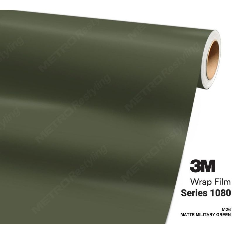 Jual 3M Car Wrap Film Series 1080-M26 Matte Military Green Original ...