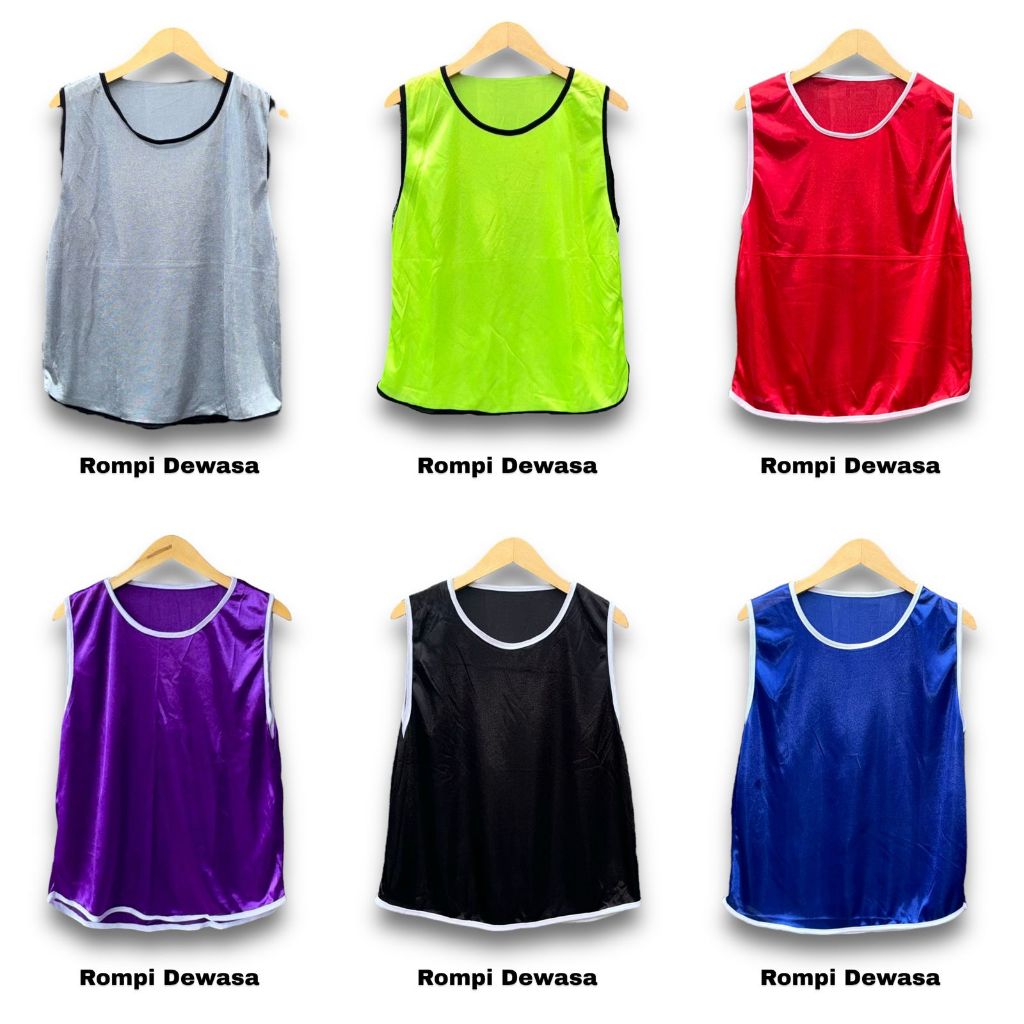 Jual ( Rompi Dewasa ) Rompi Sport Latihan Bola Polos Rompi Futsal Polos ...