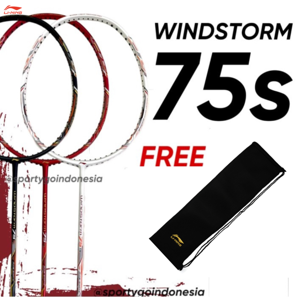 Jual Raket Lining Windstorm 75s Original / Li-Ning WS 75 S | Shopee ...