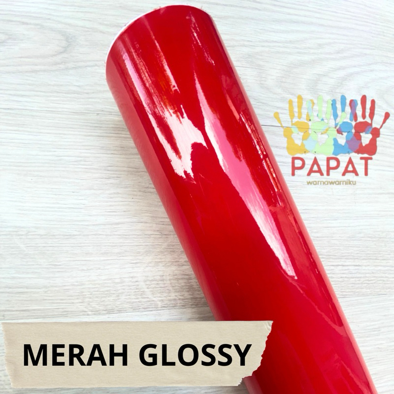 Jual STIKER SKOTLET MERAH GLOSSY 45cm x 100cm | Shopee Indonesia