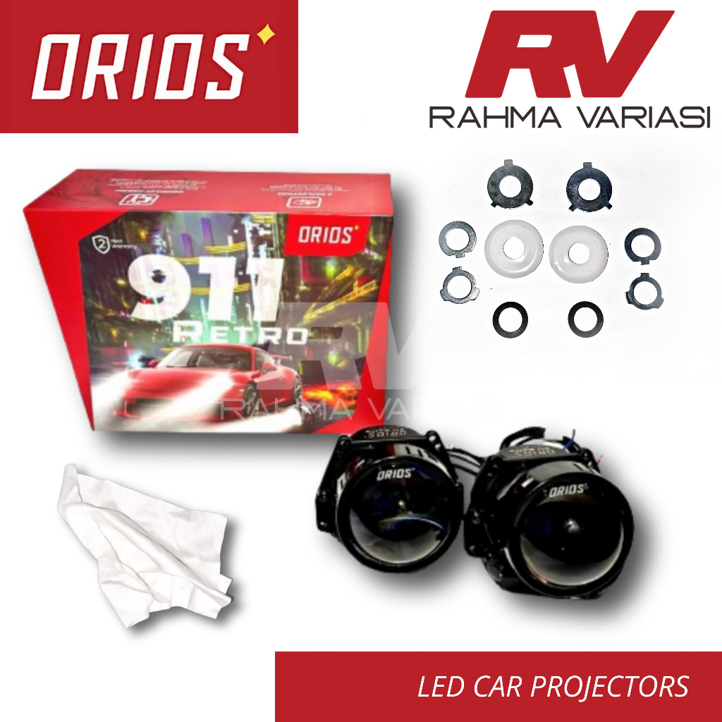 Jual ORIOS 911 Retro 70/80W Biled projektor Dobel Laser untuk mobil dan ...