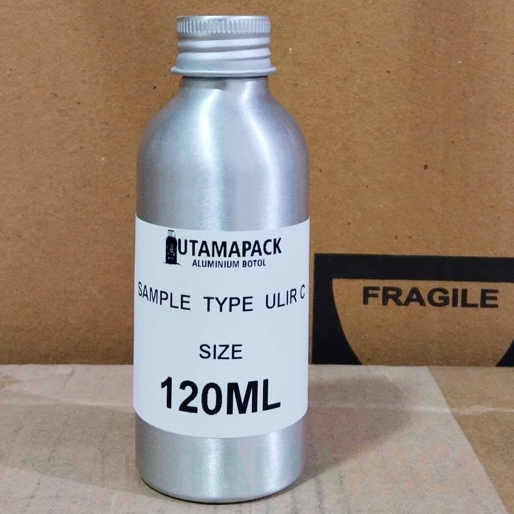 Jual Botol Aluminium 120 ml bukan 100 ml dengan Tutup Aluminium Ulir ...