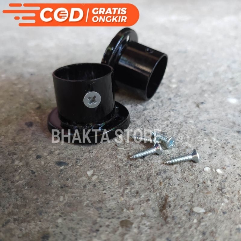 Jual Bracket Pipa / Bracket Topi/ Bracket Stainless Steel 1 inchi Hitam ...