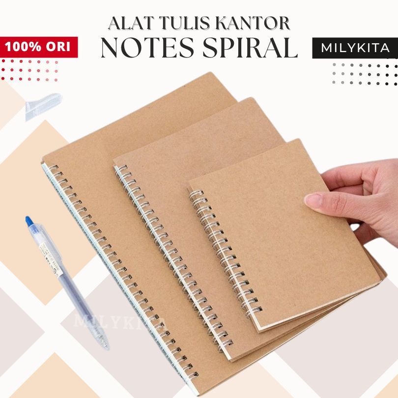 Jual Notebook / Journal A6 dengan 100 Halaman Jilid Spiral Ideal untuk ...