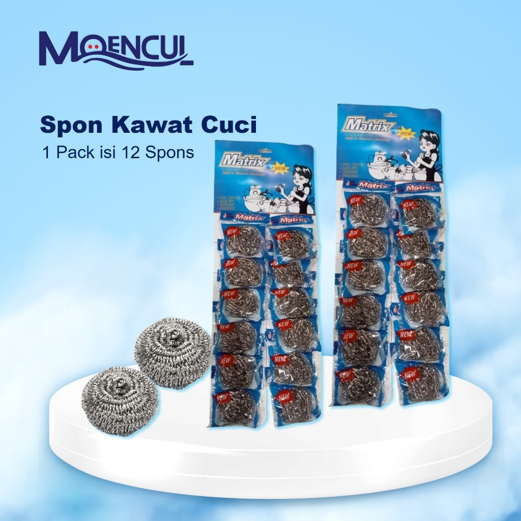 Jual 1 Lusin Sabut Kawat Stainless Cuci Piring Anti Karat / Spon Kawat ...