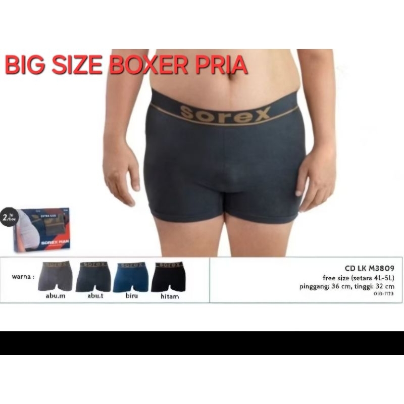 Jual PAKET ISI 2/4PCS BOXER PRIA SOREX M3809 EXTRA SIZE 4L/5L | Shopee ...