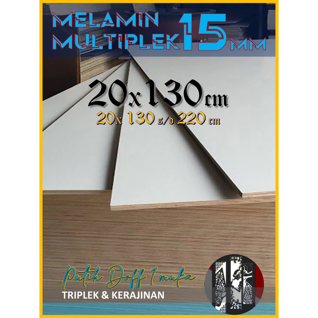 Jual Triplek Melamin 15mm 1 Muka 20 x (130 s/d 220 cm) Triplek Putih ...