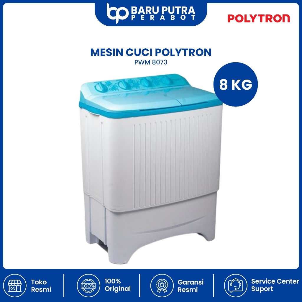 Jual Mesin Cuci | Washing Machine 2 Tabung | Twin Tube Polytron PWM ...