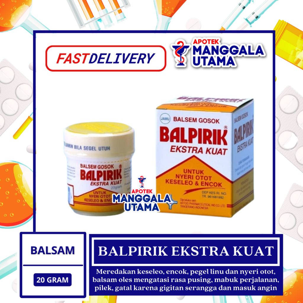 Jual BALSEM BALPIRIK EXTRA KUAT KUNING 20 GR | Shopee Indonesia