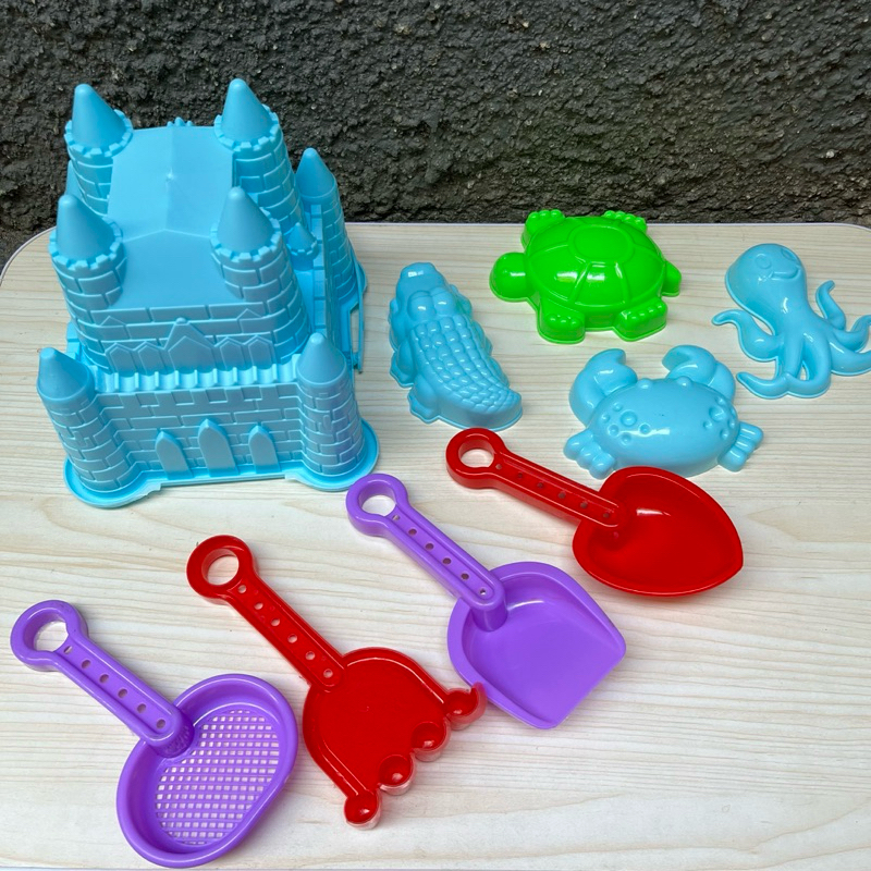 Jual Ember Pantai Set Cetakan Pasir dan Sekop/Mainan Edukasi Anak ...