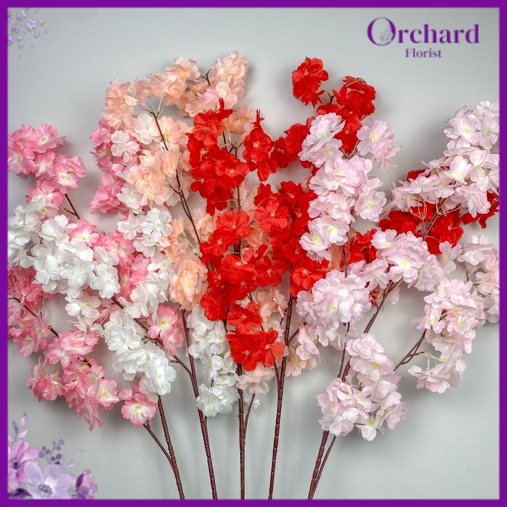 Jual Bunga Cherry Blossom 1 Meter Mei Hua Artificial 1 PCS - Bunga ...