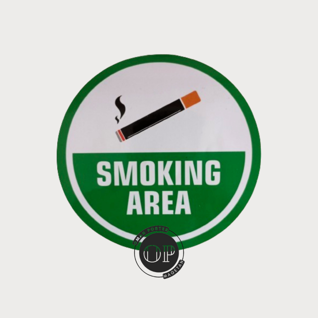 Jual Stiker Smoking Area - Area Merokok - Kawasan Bebas Asap Rokok ...