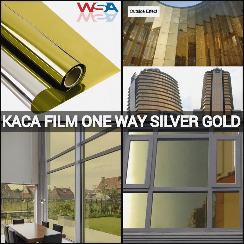 Jual stiker kaca film one way mirror silver gold anti panas bahan ...