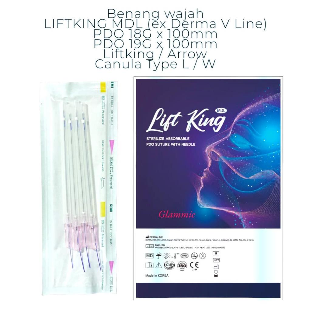 Jual LIFT KING MDL (EX DERMA V LINE) Benang Wajah PDO 18G 19G x 100MM ...