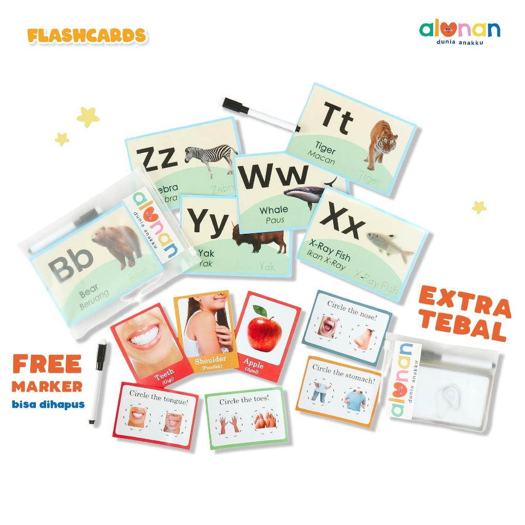 Jual ALUNAN Flash Card Edukasi Anak Premium - Kartu Edukasi Anak ...