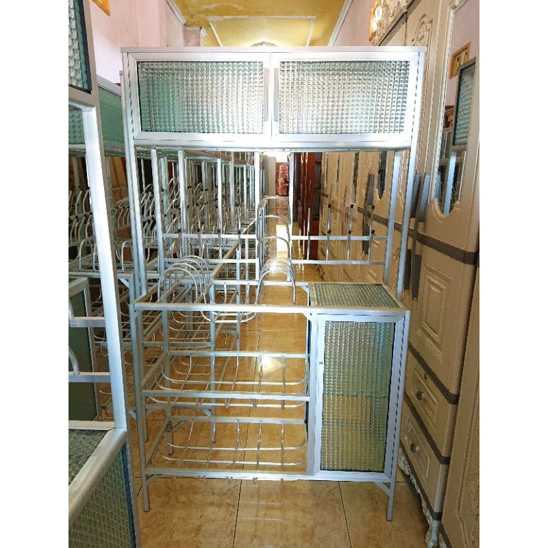Jual RAK PIRING ALUMINIUM 3 PINTU | Shopee Indonesia