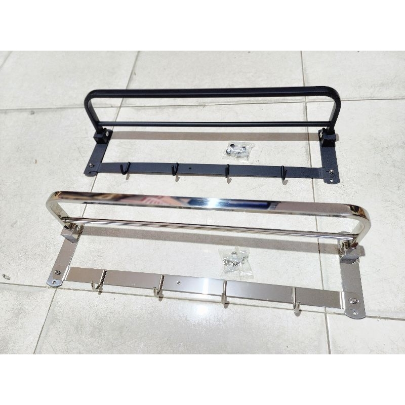 Jual RAK HANDUK LIPAT STAINLESS / BLACK SUS304 ANTI KARAT | Shopee ...