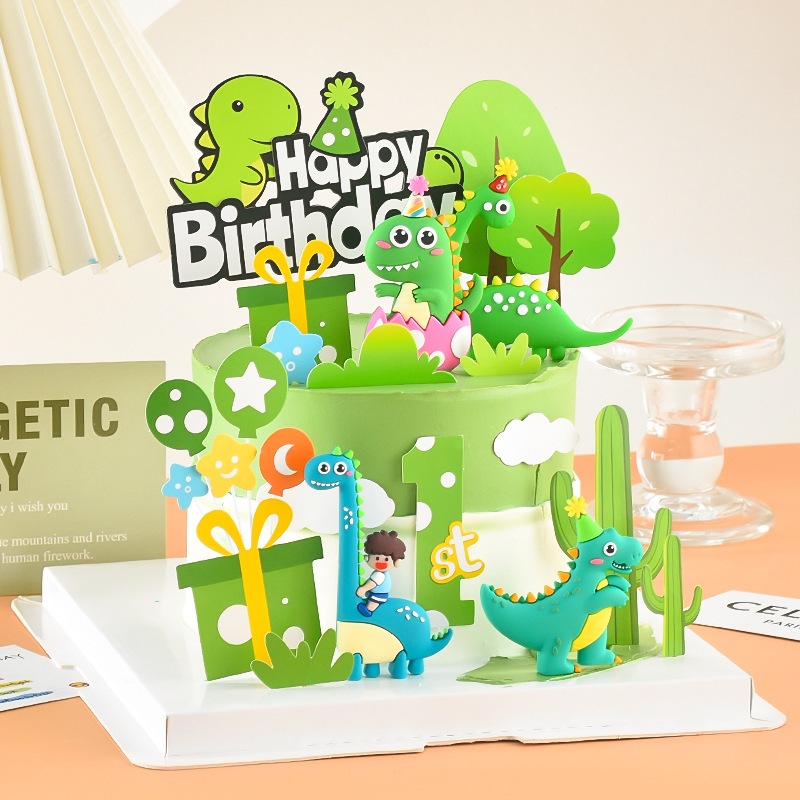 Jual Topper Dino Dinosaurus Trex Cute hiasan cake kue ultah ulangtahun ...