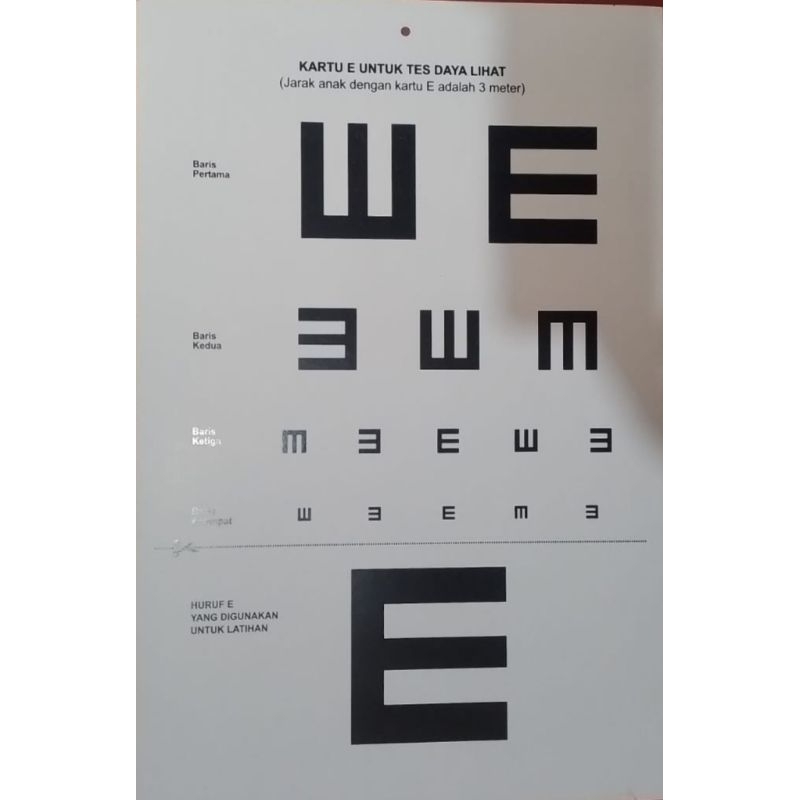Jual Snellen Chart E Rating Tes Kesehatan Mata Big Size | Shopee Indonesia