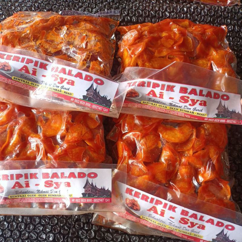 Jual 4 Bungkus Keripik Balado Ai-sya Bulat - Cemilan Pedas Manis khas ...