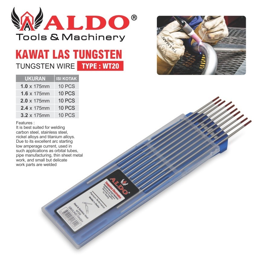 Jual KAWAT LAS TUNGSTEN WT 20 / TUNGSTEN WIRE / TUNGSTEN ELECTRODES ...