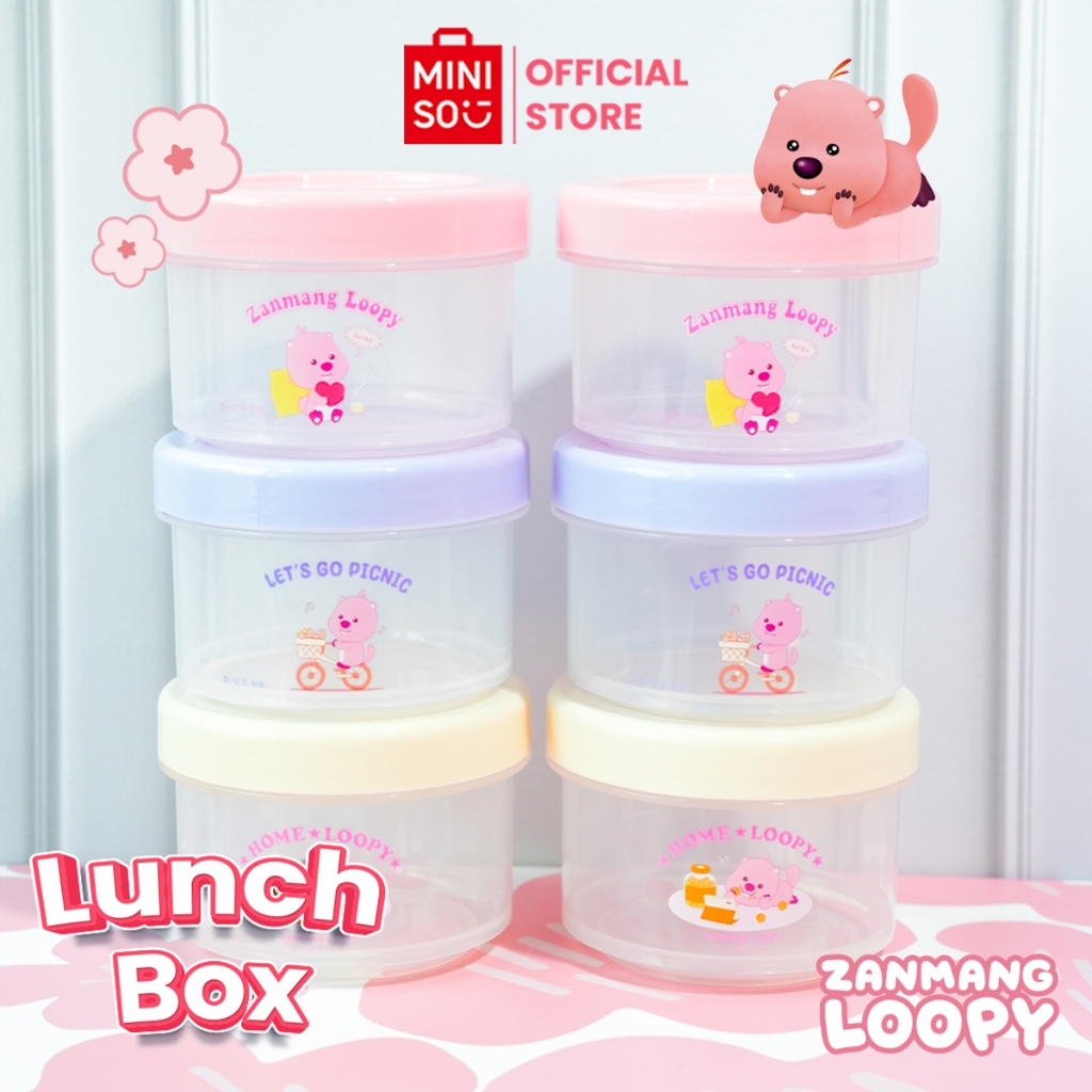 Jual Miniso x ZANMANG Loopy Collection Lunch Box Bento Box 3-Piece Set ...